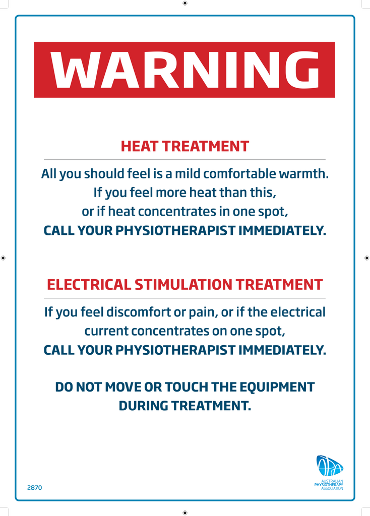 Warning signs – shop4physios