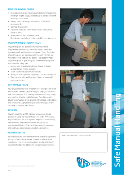 Safe manual handling pad – shop4physios